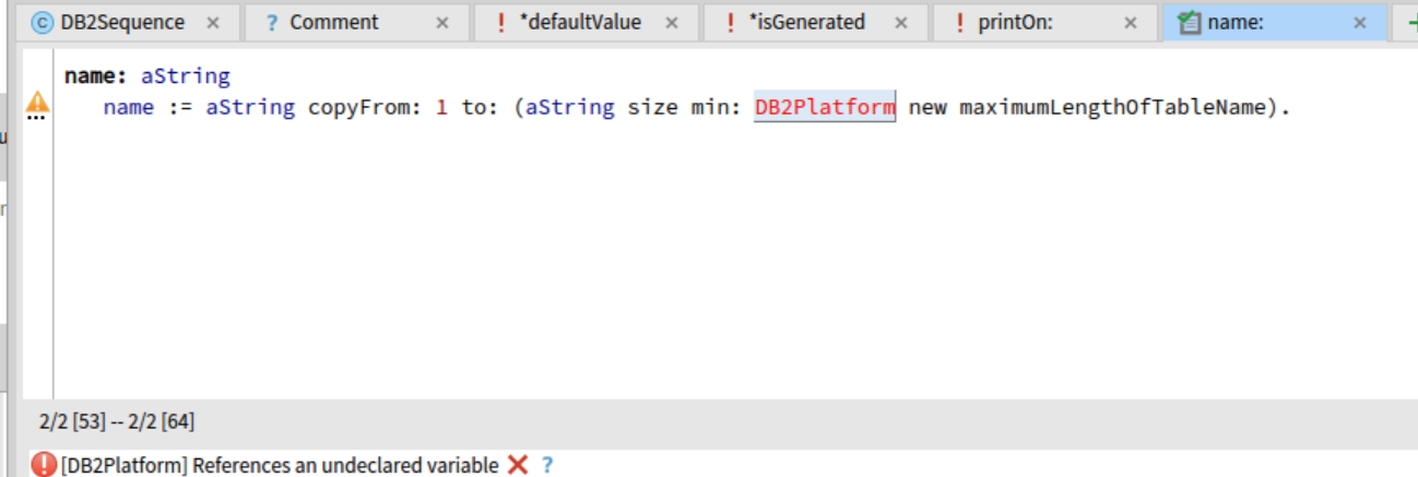 Undeclared Variable Db2platform In Db2sequencename · Issue 82 · Pharo Rdbmsglorp · Github 6537