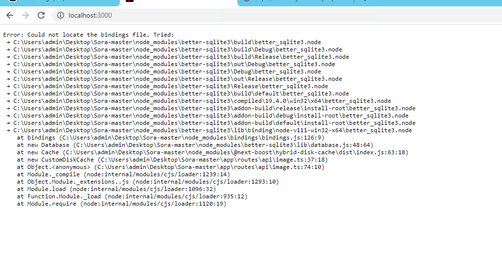 Error Sqlite · Issue 310 · Khanhtran47sora · Github 