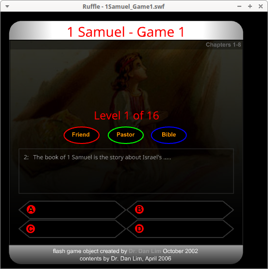 1 Samuel - Game 1 - Text Problem · Issue #2857 · ruffle-rs/ruffle · GitHub