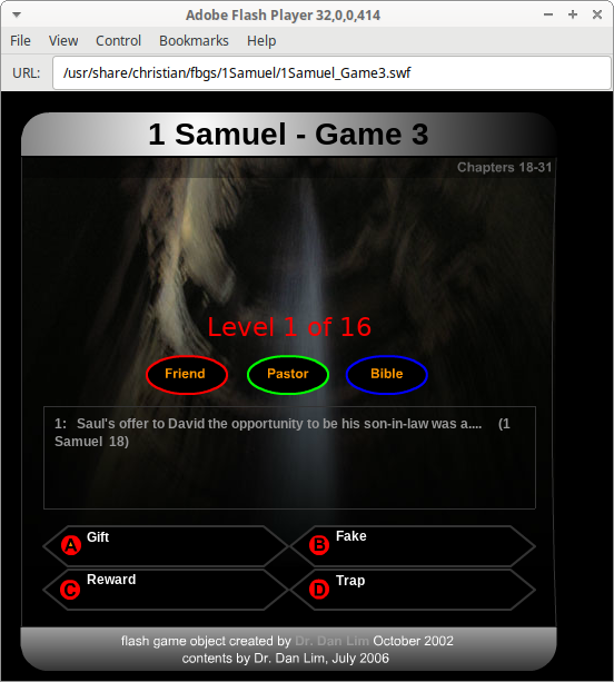 1 Samuel - Game 3 - Text Problem · Issue #2859 · ruffle-rs/ruffle · GitHub