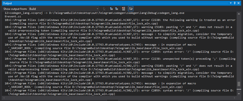 [Question] Compilation error · Issue #8415 · telegramdesktop/tdesktop · GitHub