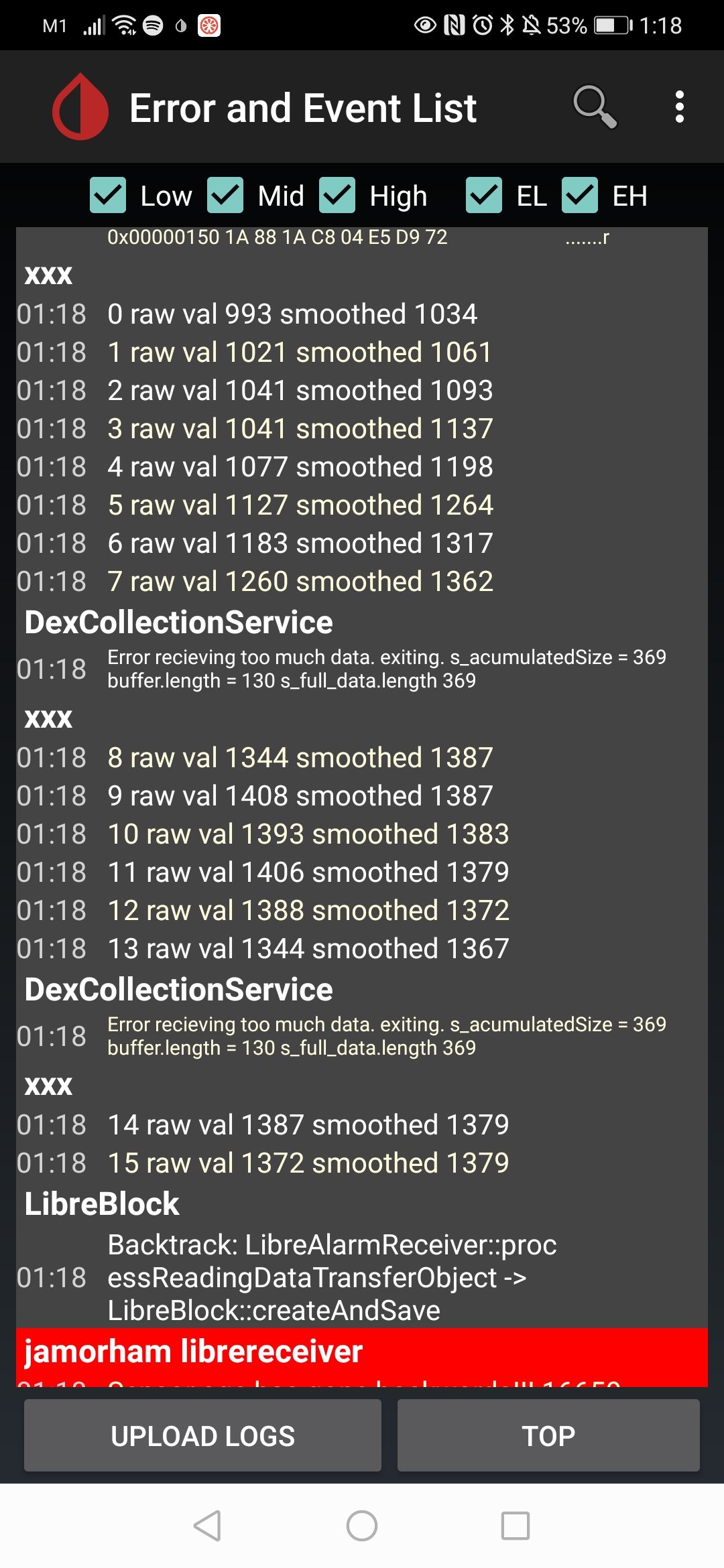 Error receiving too much data · Issue #1455 · NightscoutFoundation ...