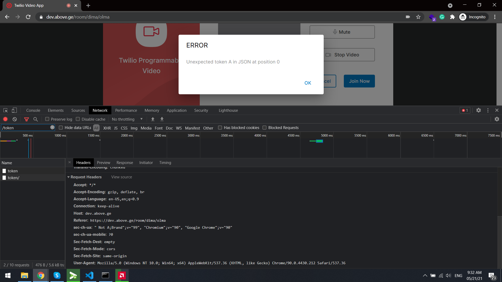 Token Generation Problem After Build · Issue 525 · Twiliotwilio Video App React · Github 1808