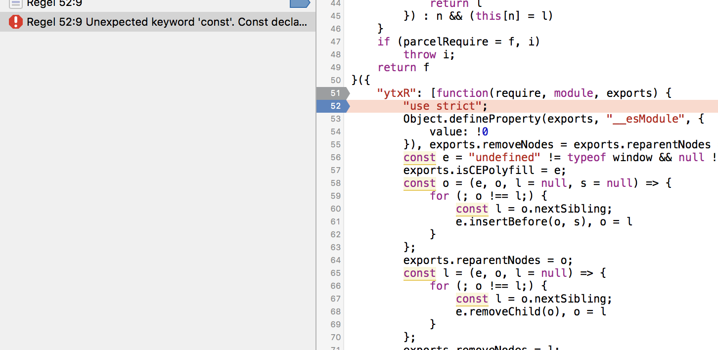 Unexpected keyword 'const' in strict mode / Lottie Player · Issue #1540 · airbnb/lottie-android ...
