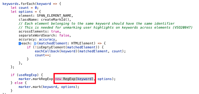 Outlook web contextual addin can't highlight results that has special ...