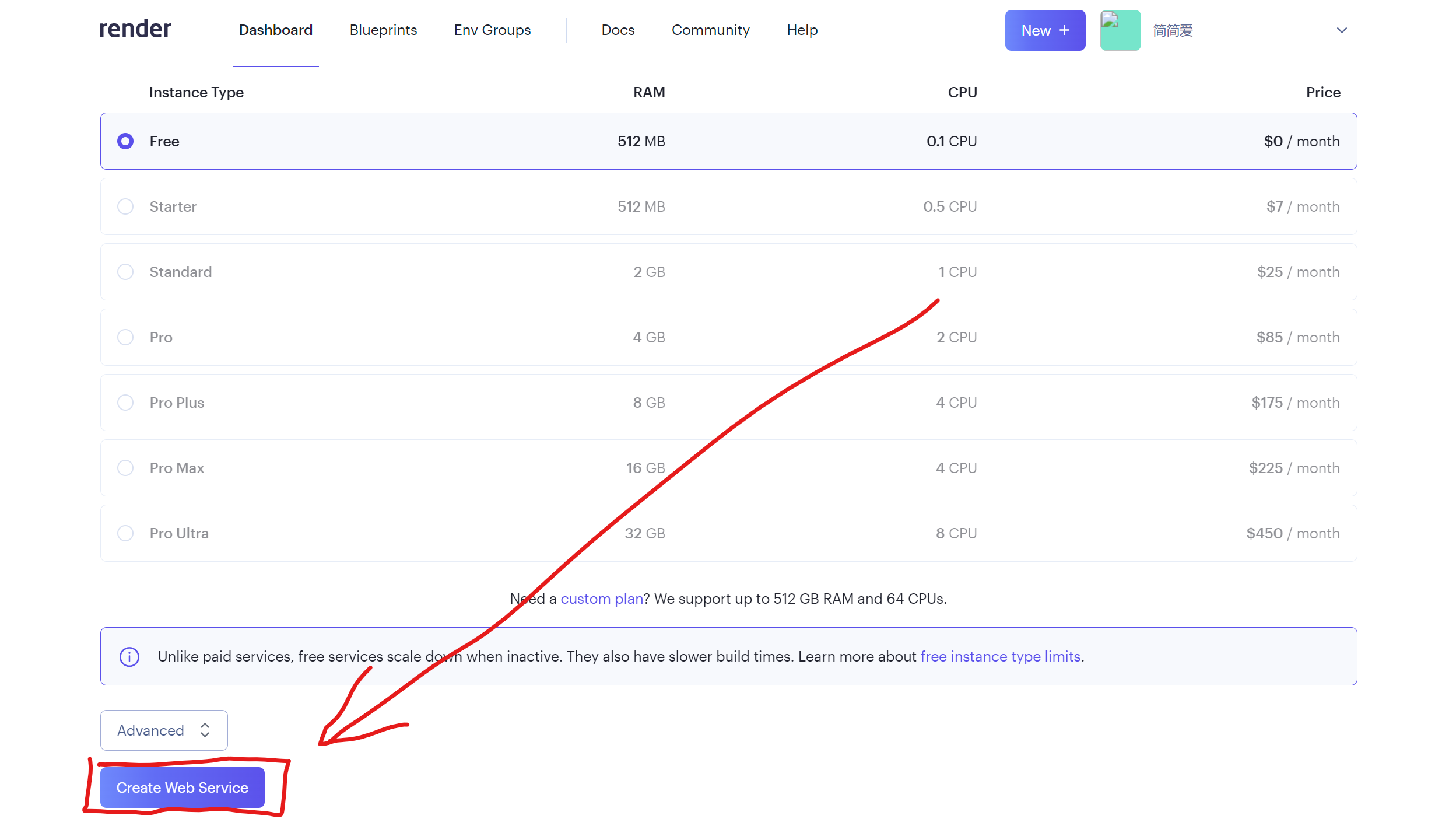 renderWebService创建魔法链接 · jianjianai/NewBingGoGo-Web Wiki · GitHub