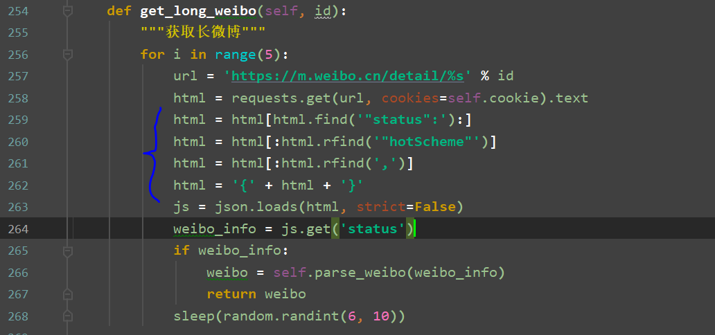 请问这几行是在干什么？我调试看了看结果，发现这几行执行过程中并没有什么变化啊？ · Issue #64 · dataabc/weibo-crawler · GitHub