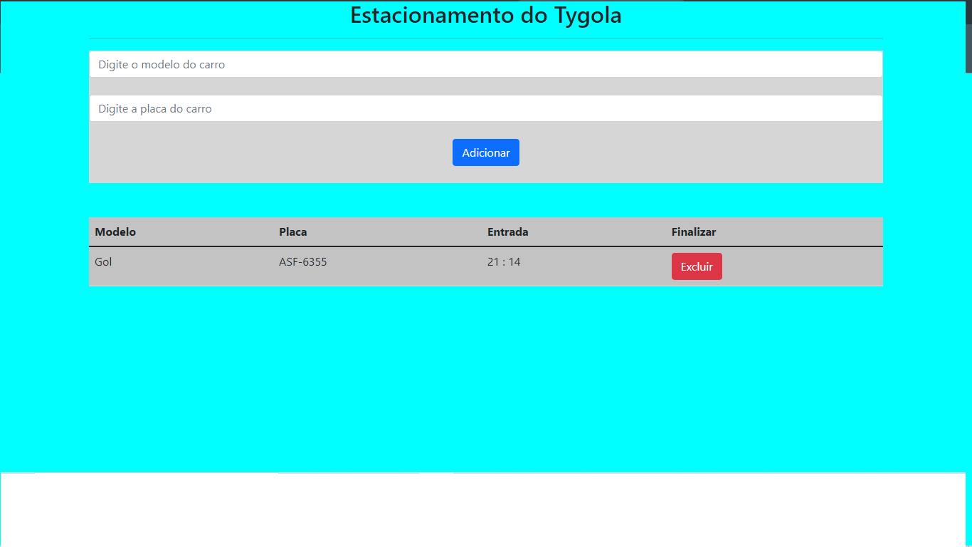 GitHub - tygola/Sistema-de-estacionamento: Sistema de estacionamento feito com javascript