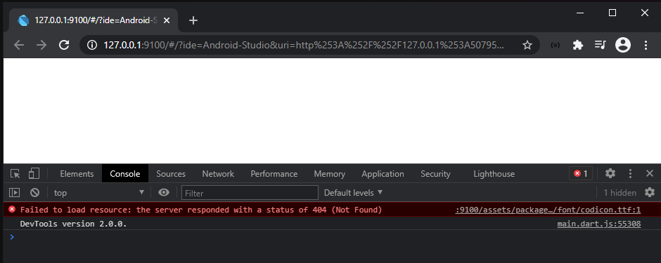 DevTools loading with a blank white page · Issue #2759 · flutter/devtools · GitHub