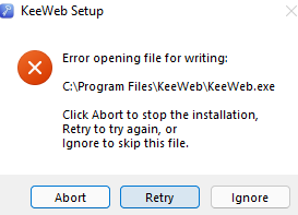 KeeWeb .exe does not prompt to run as administrator and fails · Issue ...
