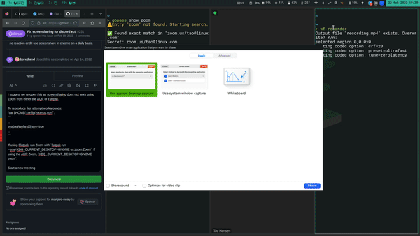 Fix screensharing for discord ect. · Issue #251 · manjaro-sway/manjaro-sway · GitHub