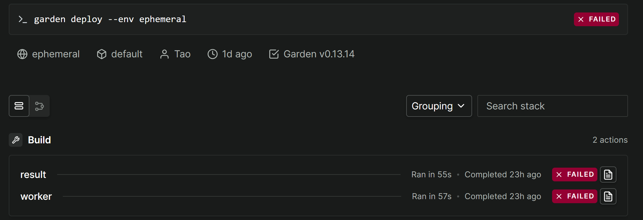 `garden deploy --env ephemeral` fails with `quickstart-example` · Issue #5142 · garden-io/garden ...