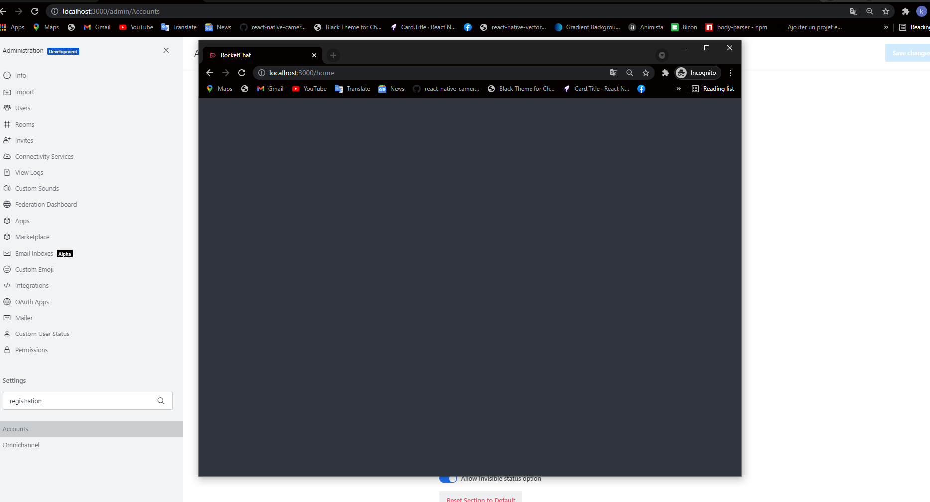 prevent new users from registering or logging in · Issue #22213 · RocketChat/Rocket.Chat · GitHub