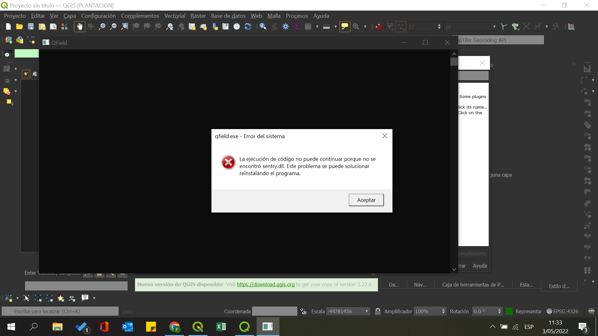 Qfield for windows doesn't work · Issue #2856 · opengisch/QField · GitHub