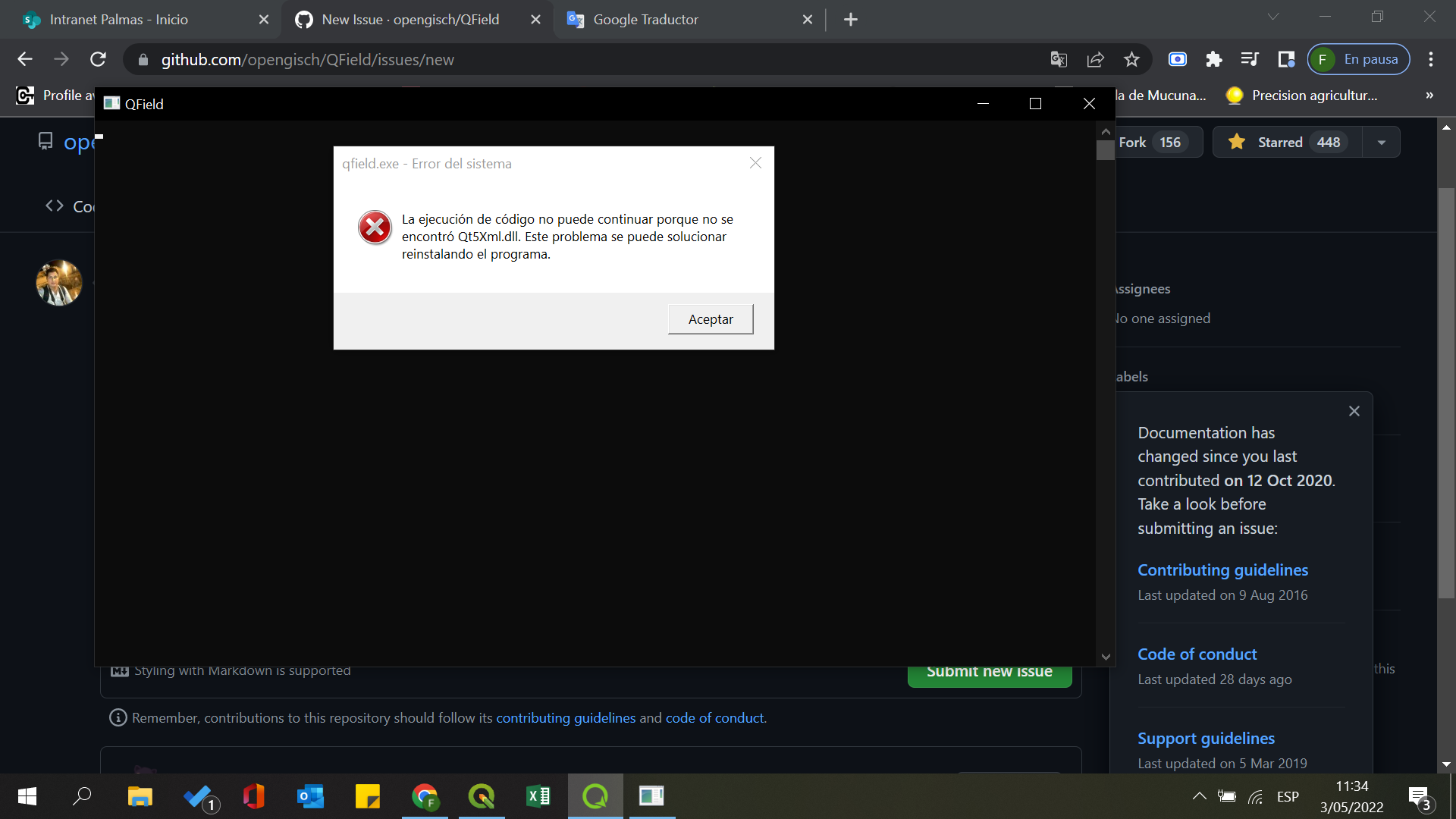 Qfield for windows doesn't work · Issue #2856 · opengisch/QField · GitHub