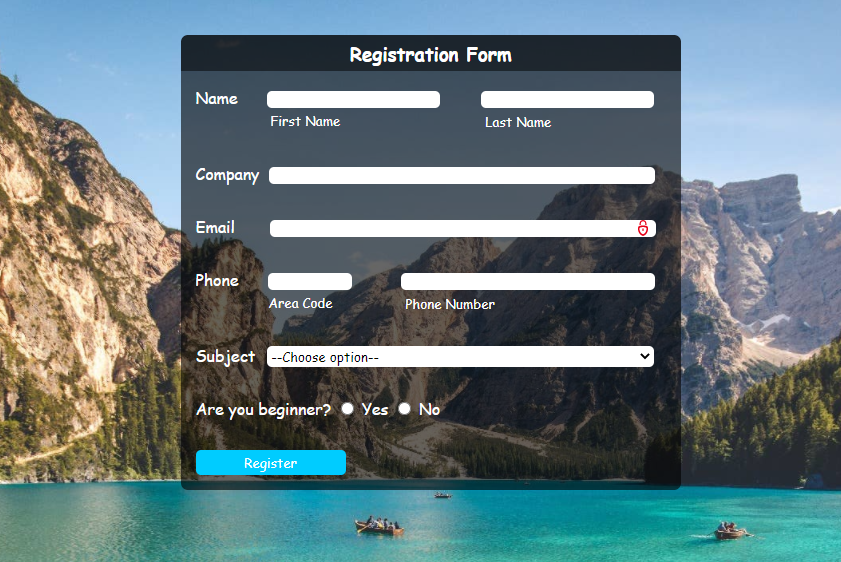 GitHub - ForestLin2020/RegistrationForm: A simple RegistrationForm demo.