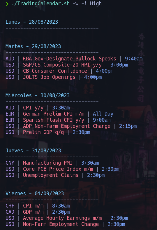 GitHub - Xi4tu/TradingCalendar: Script en Bash que muestra información ...