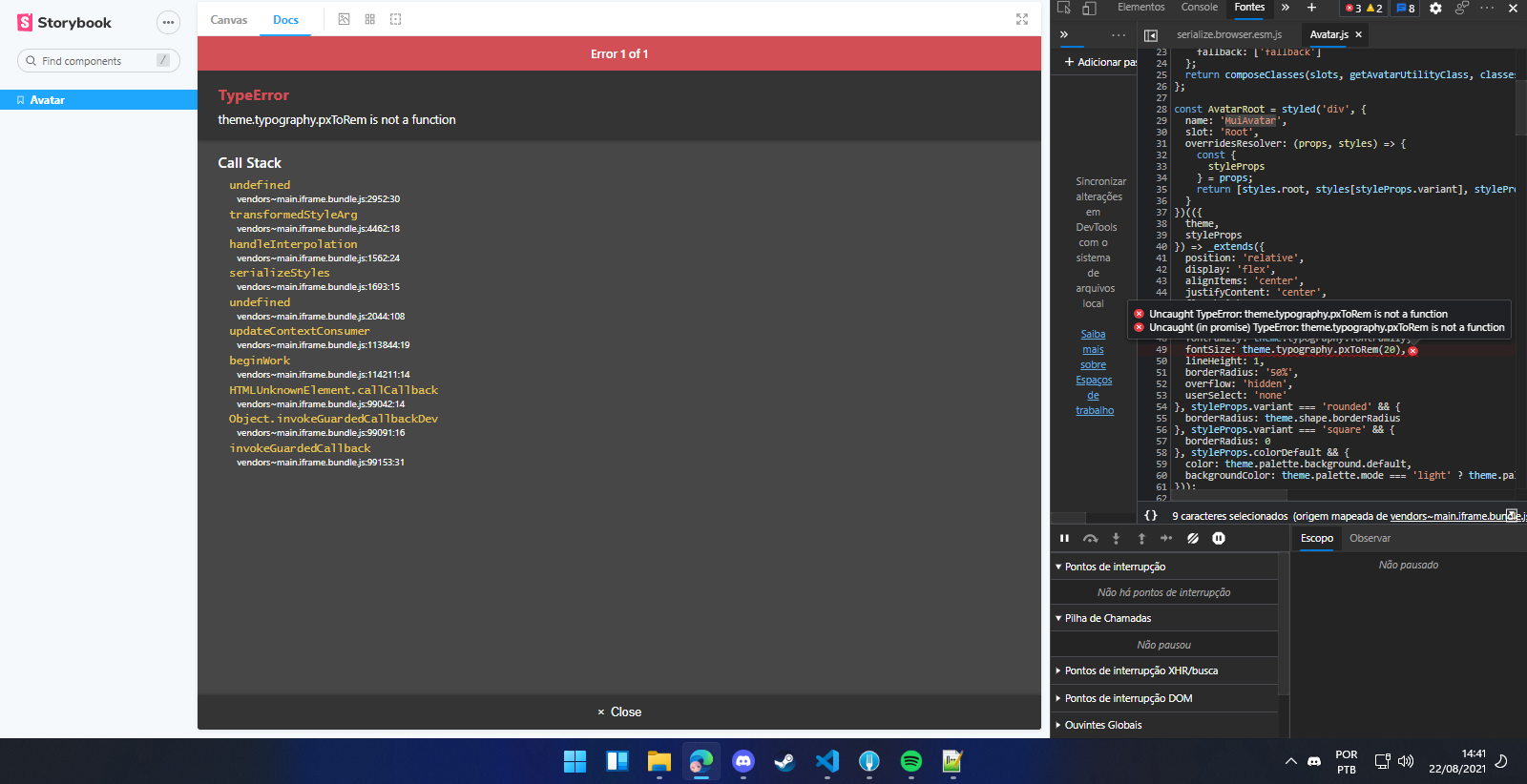 theme.typography.pxToRem is not a function in Storybook docs · Issue #27913 · mui/material-ui ...