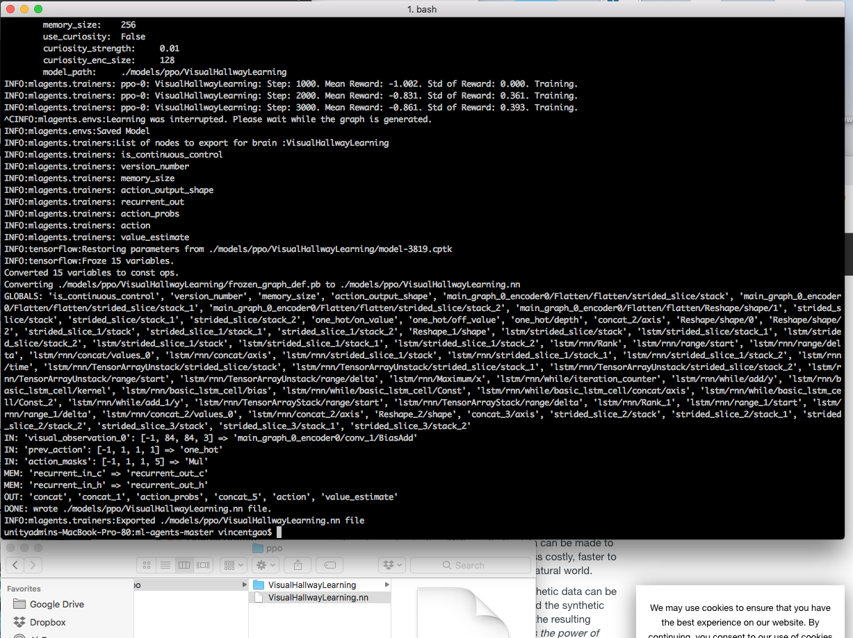 Barracuda error when using LSTM and Visual Observation (VisualHallway example) · Issue #1876 ...