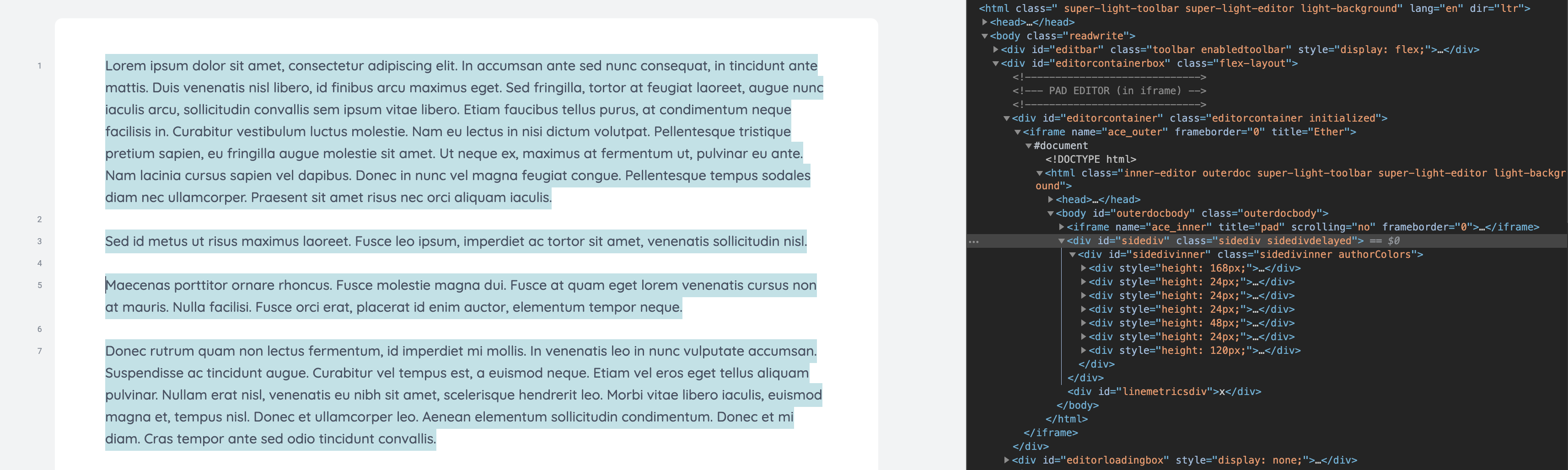 Consider hidden lines during sidediv update · Issue #4764 · ether/etherpad-lite · GitHub