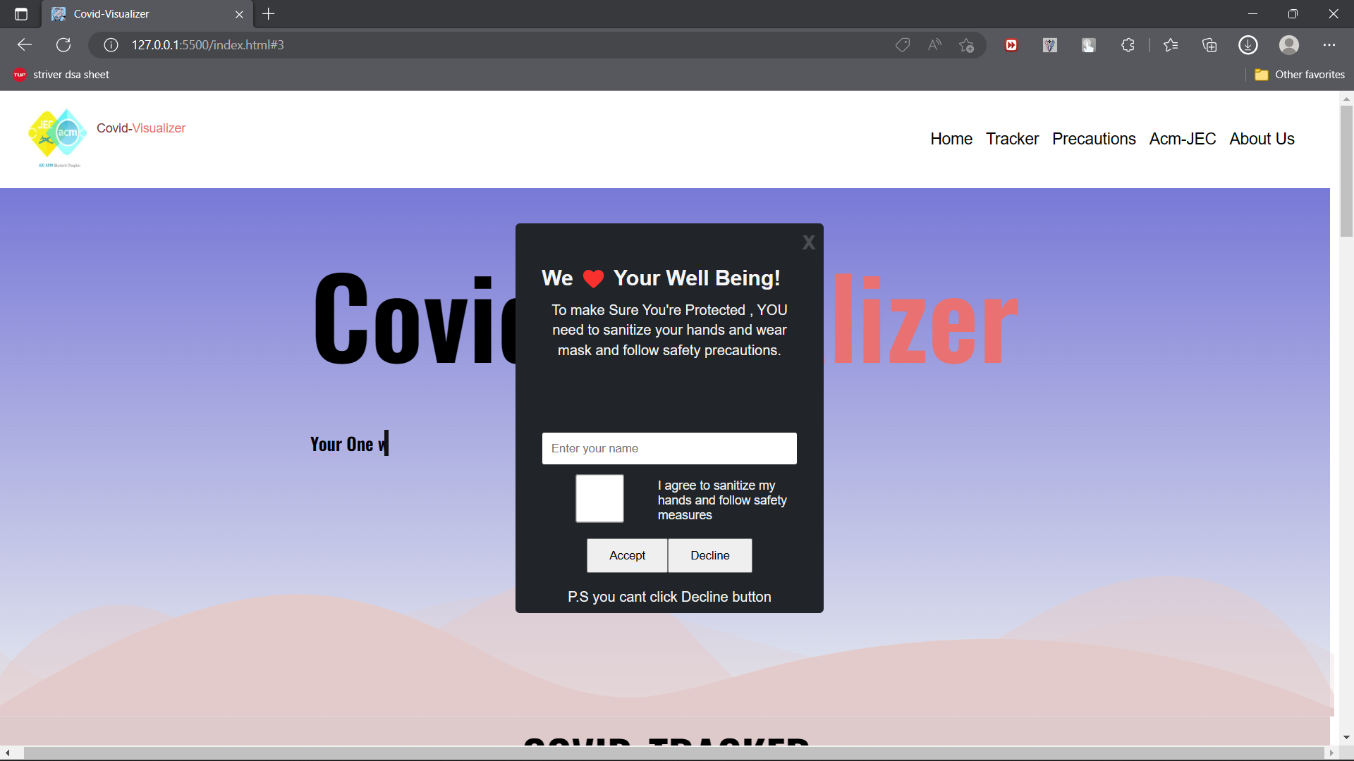 GitHub - Ghat0tkach/Covid-Visualizer: A frontend Web Application To Track Covid