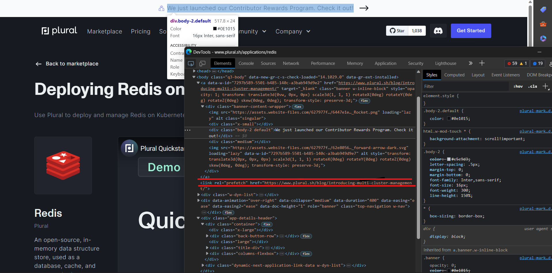 [BUG]Contributer's programme banner missing hyperlink · Issue #1101 · pluralsh/plural · GitHub