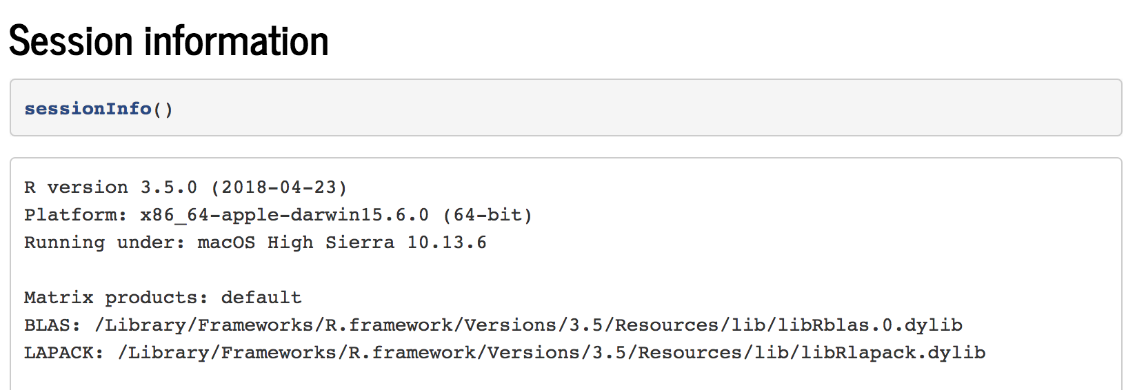 Make the "Session information" section "foldable" · Issue #120 · workflowr/workflowr · GitHub