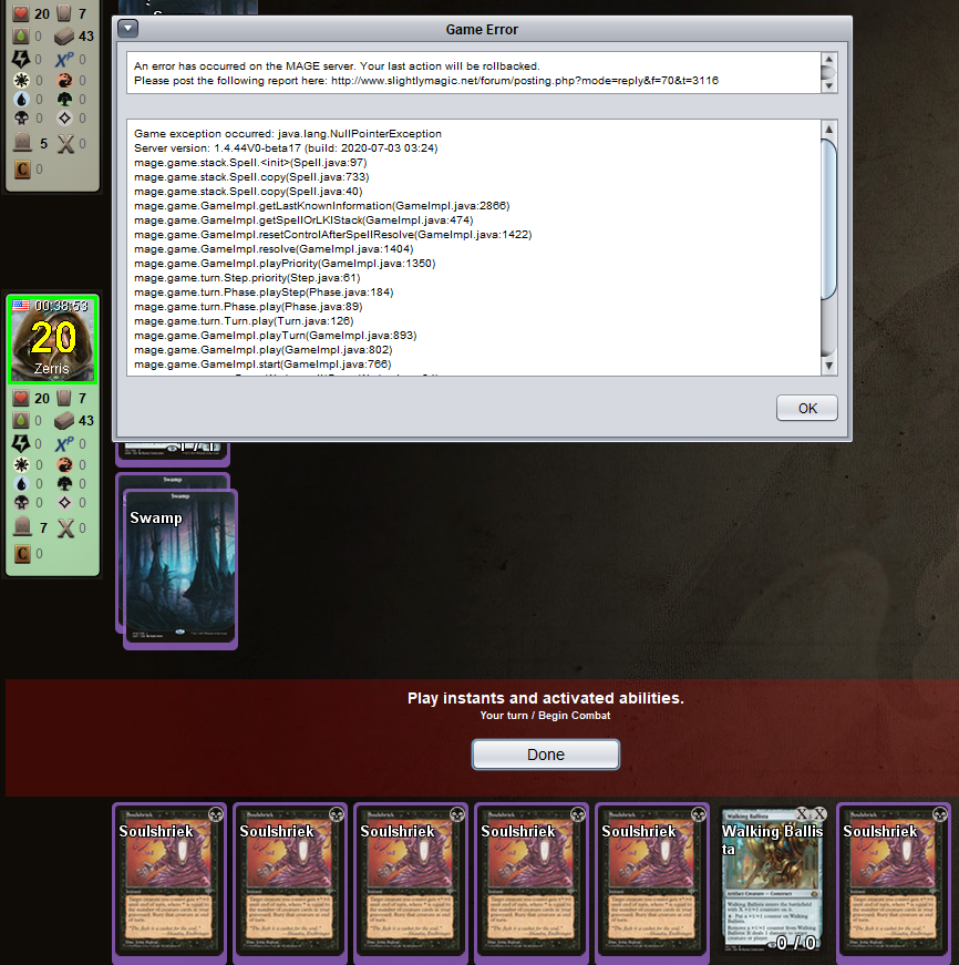Soulshriek crashes when cast · Issue #6817 · magefree/mage · GitHub