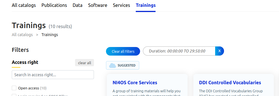 Duration filter is automatically deleted · Issue #283 · cyfronet-fid/eosc-search-service · GitHub