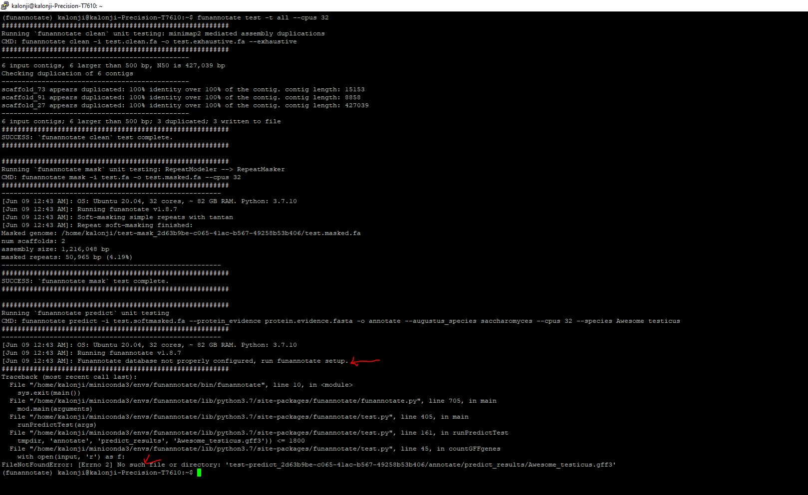 Funannotate Ubuntu installation · Issue #603 · nextgenusfs/funannotate · GitHub