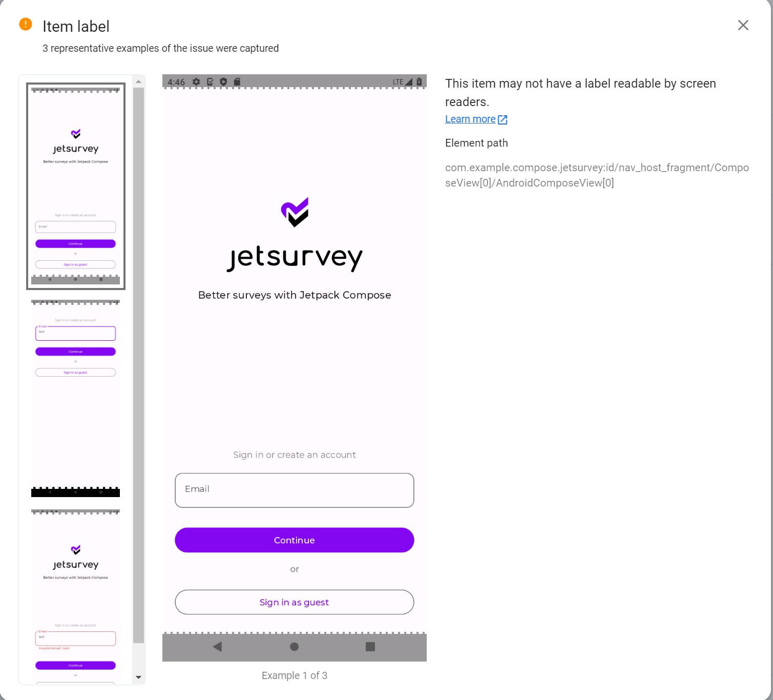 Accessibility issue with compose samples · Issue #978 · android/compose-samples · GitHub