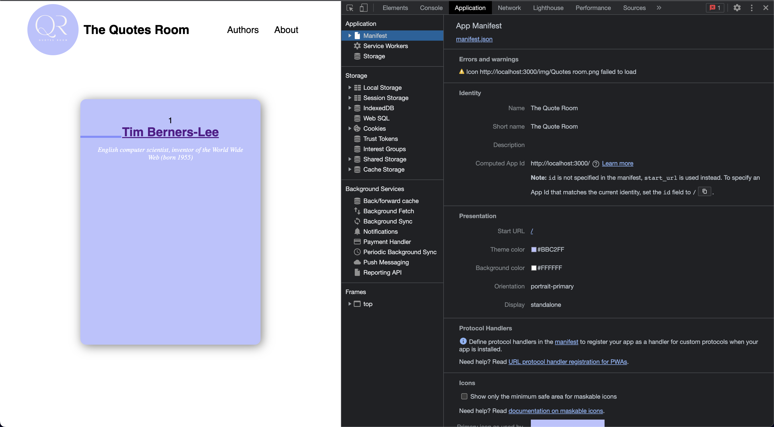 GitHub - RainbowJM/the-quotes-room-pwa: The Quotes Room for all the ...