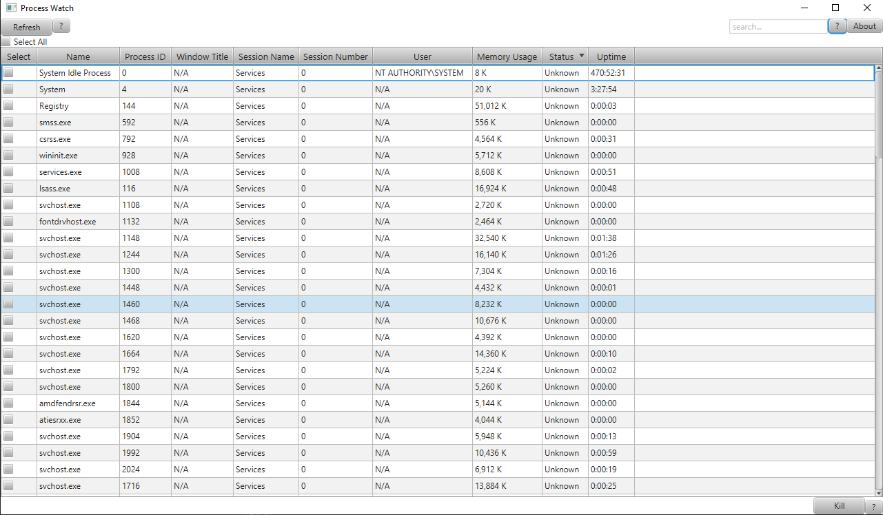 GitHub - AndreiStancu98/Process-Watch