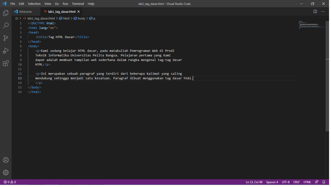 GitHub - Monika-Pakpahan/Lab1Web: Tugas Praktikum 1 matakuliah Pemrograman Web tentang tag dasar ...