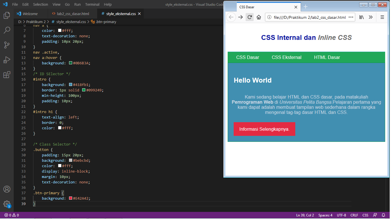 GitHub - Monika-Pakpahan/Lab2Web: Tugas Praktikum 2 Matakuliah Pemrograman Web Tentang CSS Dasar