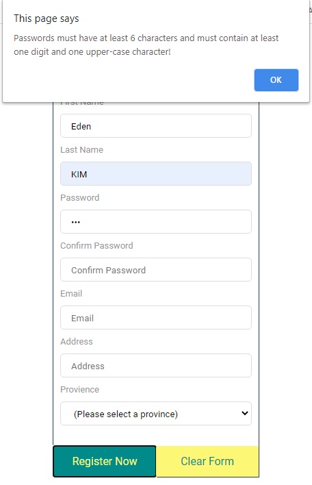 GitHub - Edennyk/FormValidation: Academic Project: Form Validation