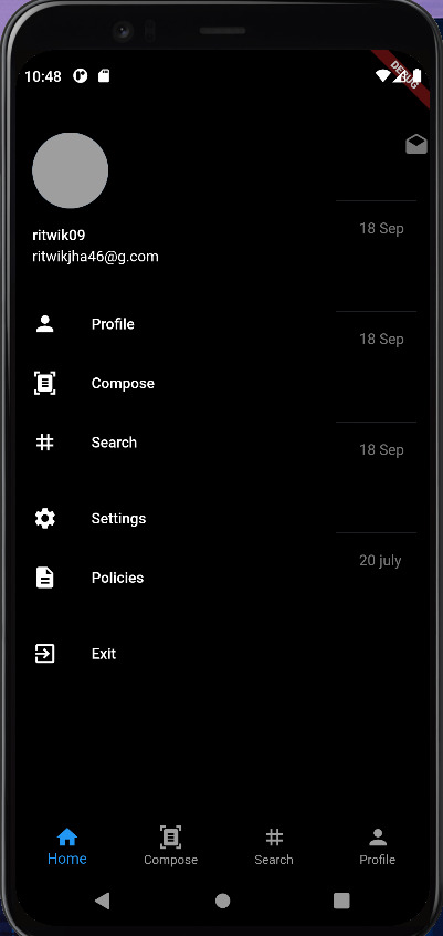 GitHub - ritwik-jha/twitterClone: Twitter clone made using flutter and django backend