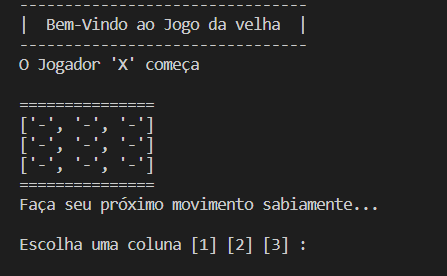 GitHub - PuliSaglio/Jogo-da-Velha-Python: Jogo da velha produzido com ...