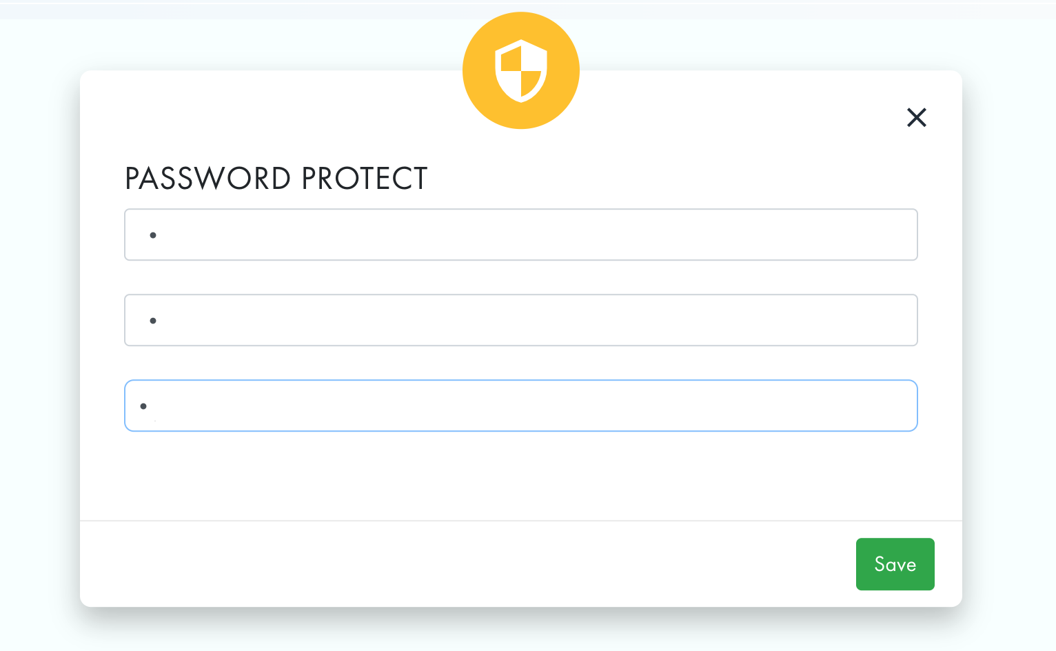 Simplify PASSWORD PROTECT modal when password already exists. · Issue #303 · MicroHealthLLC ...