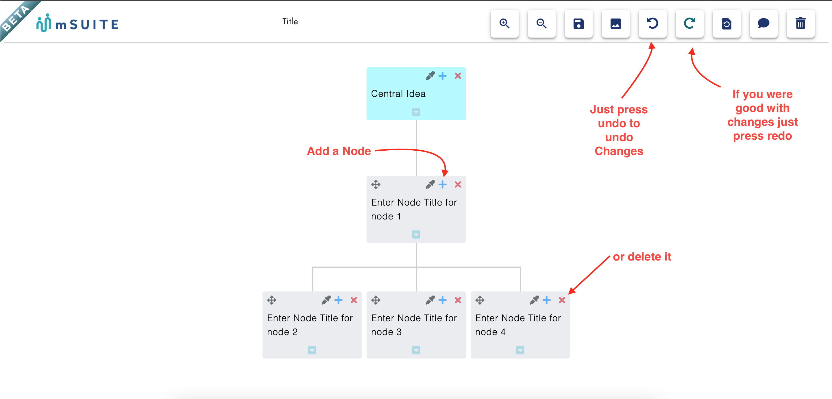 All Maps: Include "Undo" and "Redo" buttons on header bar, since Confirm/Delete function will be ...