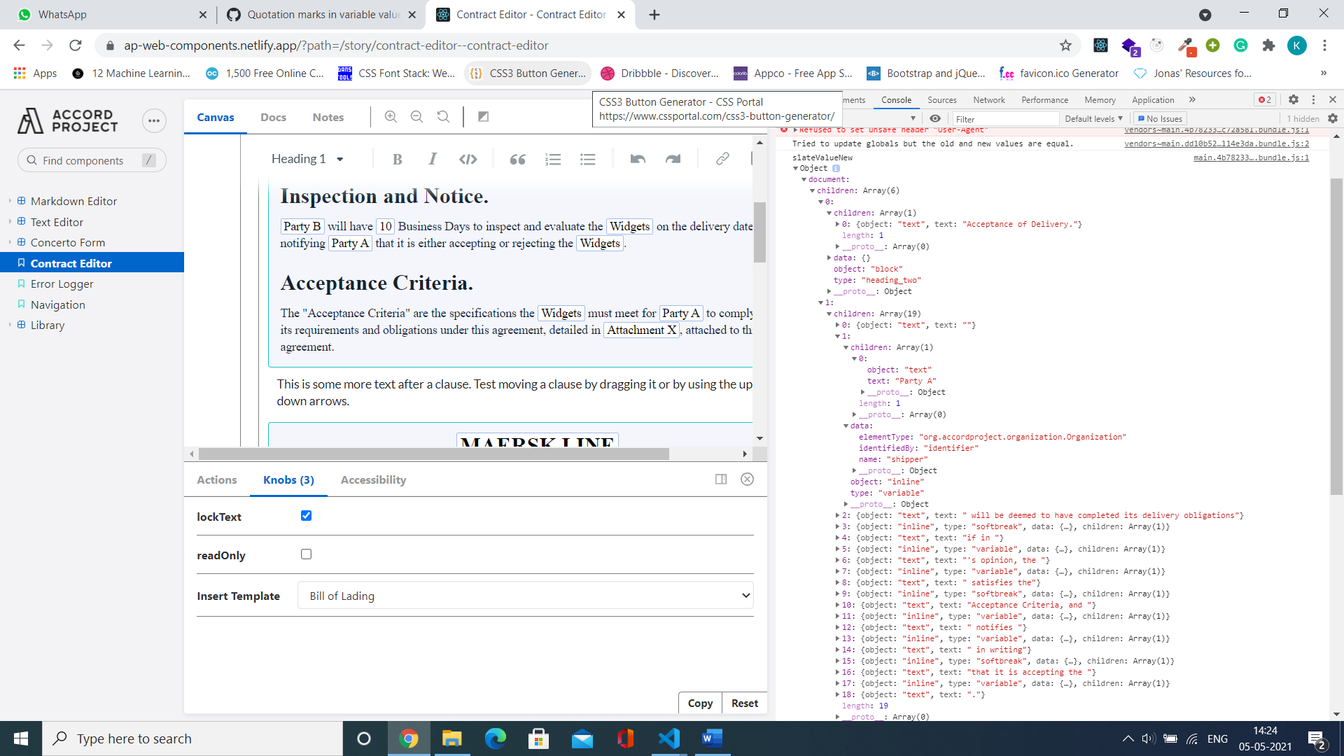 Quotation marks in variable values · Issue #39 · accordproject/cicero-word-add-in · GitHub