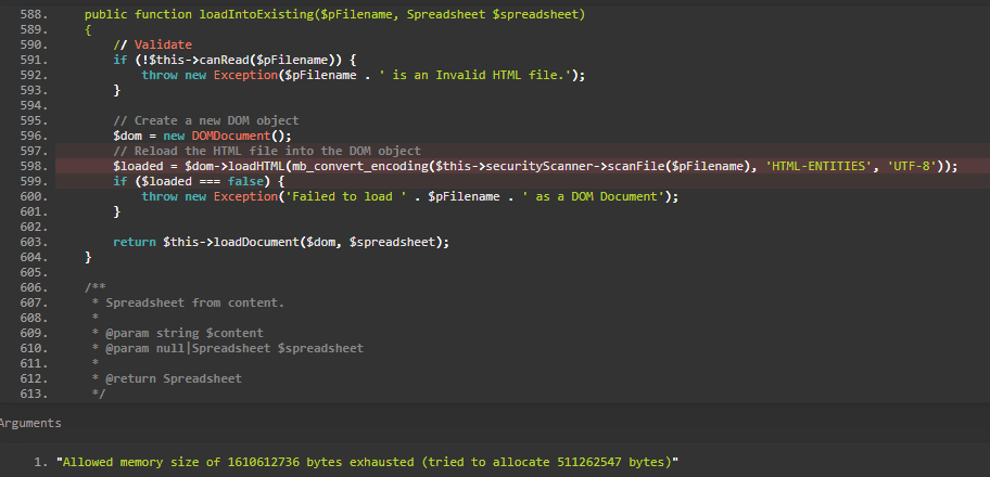 Question Allowed Memory Size Bug Or Not · Issue 2585 · Spartnernllaravel Excel · Github 
