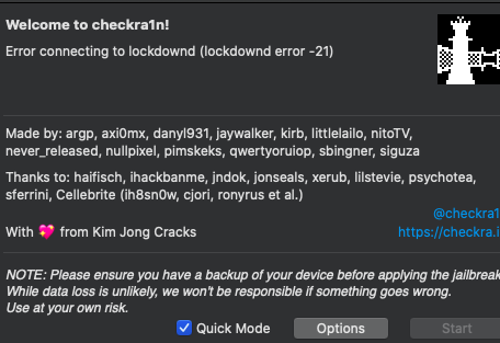 Error connecting to lockdownd (lockdownd error -21) · Issue #1804 · checkra1n/BugTracker · GitHub