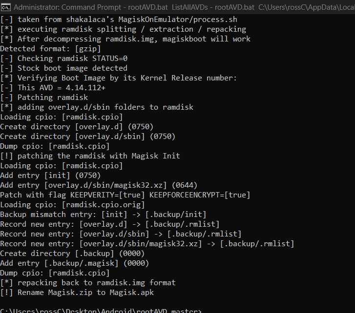 Stuck on windows · Issue #65 · newbit1/rootAVD · GitHub