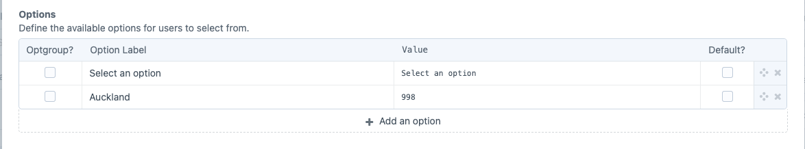 Allow 'Dropdown' field labels/values to be dynamically populated prior to rendering the form ...