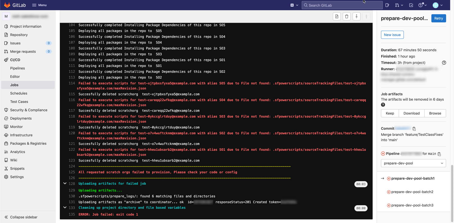 orchestrator:prepare fails in GitLab Cloud Runners during SO Pool for updated artifact versions ...