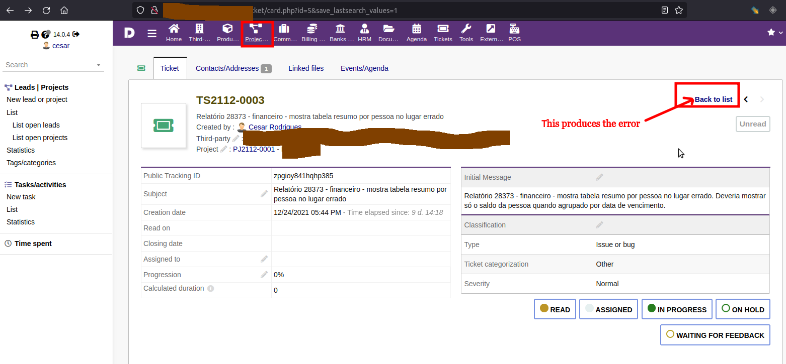MySQL syntax error when click in "Ticket / back to list" · Issue #19728 · Dolibarr/dolibarr · GitHub