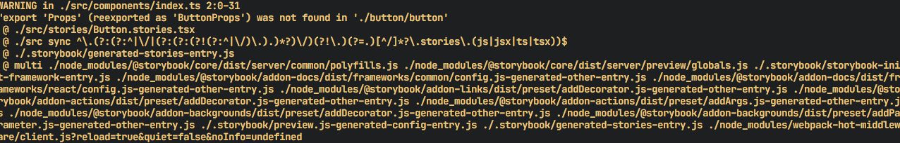 Getting warning "export Props (reexported) was not found in ..." during webpack compilation ...