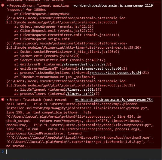 Cant Install Platformio On Vs Code · Issue 2518 · Platformioplatformio Vscode Ide · Github
