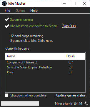 Everlasting "process" · Issue #24 · JonasNilson/idle_master_extended · GitHub